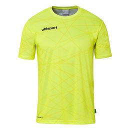 Trainingsshirt Uhlsport "Trainings-T-Shirt Prediction Kids", M&auml;dchen, Gr. 152, gelb (fluo gelb), Obermaterial: 100% Polyester Pol. recyc.., Shirts