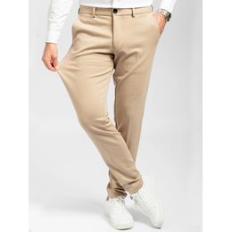 Chinohose TEESHOPPEN "TEESHOPPEN Trouser The Original Performance", Herren, Gr. 28x32, L&auml;nge 32, sand, Obermaterial: 75% Polyester, 22% Viskose, 3% Elasthan, Hosen Chinohose