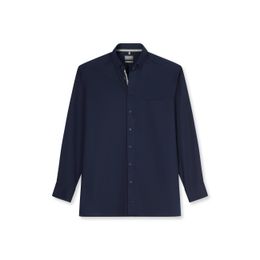 Businesshemd OLYMP "OLYMP Luxor, comfort fit, Button-down", Herren, Gr. 39, Normaler Arm, marine, 100% Baumwolle, Hemden