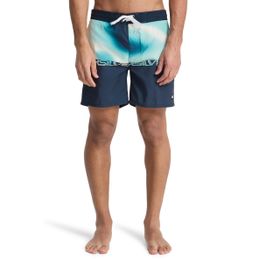 Badeshorts Quiksilver "EVERYDAY HALF JAM 16", Herren, Gr. 30 (S), N-Gr, blau (schwarz navy wo), Web, Polyester, bedruckt, Badehosen Badeshorts, sportliche Schnittform, schnell trocknendes Material, bequemer Sitz