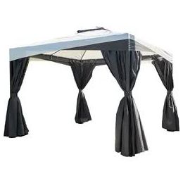 Pavillon Sojag "Malta 1010 Schwarz", schwarz, B/H/T: 305cm x 271cm x 305cm, Pavillons, Massive Konstruktion aus Aluminium