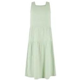 Shirtkleid Urban Classics "Urban Classics Damen Girls 7/8 Length Valance Summer Dress", M&auml;dchen, Gr. 122/128, Normalgr&ouml;&szlig;en, vintagegr&uuml;n, 100% Baumwolle, unifarben, relaxed fit, eckiger Ausschnitt, Kleider Shirtkleid