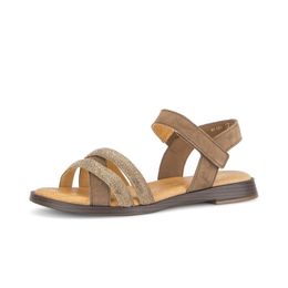 Riemchensandale Gabor "Riemchensandale", Damen, Gr. 37, braun, Schuhe Riemchensandale