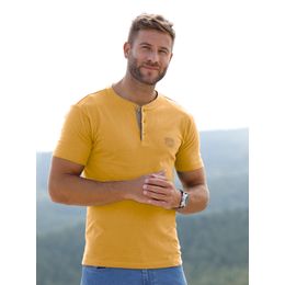 Kurzarmshirt Catamaran "Kurzarm-Shirt", Herren, Gr. 44/46, gelb (ocker), 100% Baumwolle, unifarben, Rundhals, Shirts, Topseller