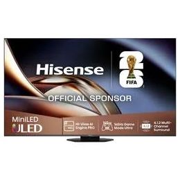 HISENSE QLED Mini LED-Fernseher "75U8Q", Energieeffizienz: D (A-G), schwarz, 75 &prime;&prime;, Fernseher, 4K UHD MiniLED Smart TV
