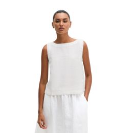 Marc O'Polo Blusentop MARC O'POLO "mit Bindeb&auml;ndern im R&uuml;cken", Damen, Gr. 44, wei&szlig;, Obermaterial: 100% Leinen, unifarben, regular fit normal, U-Boot-Ausschnitt, Blusen Blusentop