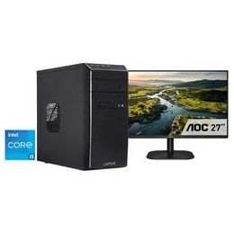 Captiva Business-PC-Komplettsystem "Power-Starter I98-571 TFT Bundle", Energieeffizienz: E (A-G), schwarz, Microsoft Windows 11 Home (64 Bit), 8 GB RAM 500 GB SSD, Computer_Komplettsysteme