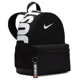Rucksack Nike "Y NK BRSLA JDI MINI BKPK", schwarz, schwarz, wei&szlig;, Rucks&auml;cke, Damen, Obermaterial: 100% Polyester, Rucksack, f&uuml;r sportlichen Freizeitstil, kompakte Gr&ouml;&szlig;e, aus Polyester