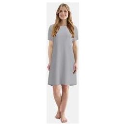 Nachthemd Tom Tailor, Damen, Gr. 44, N-Gr, wei&szlig;, mittel, allover, Single Jersey, Obermaterial: 95% Baumwolle, 5% Elasthan, bequem knielang, Rundhals, gerader Abschluss, Kleider Nachthemd, mit Muster, knielang, Kurzarm, Rundhalsausschnitt, Baumwollmix