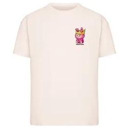 T-Shirt MISS TEE "Miss Tee Wild And Sweet Tee", Damen, Gr. XL, pink, 100% Baumwolle, bedruckt, oversize, Rundhals, Shirts T-Shirt