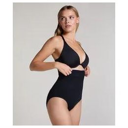 Hunkem&ouml;ller Shapingslip HUNKEM&Ouml;LLER "Nahtloser, hoch taillierter Slip Rio", Damen, Gr. M, schwarz, 88% Polyamid, 12% Elasthan, Unterhosen
