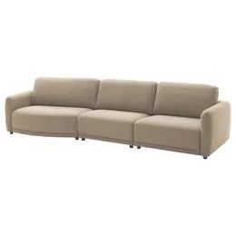 Sch&ouml;ner Wohnen 3-Sitzer "Wonder, Modernes Design mit sanfter Rundung", nature, B:349cm H:86cm T:125cm, 99% Polyester, 1% Polyacryl, SCH&Ouml;NER WOHNEN-KOLLEKTION, Sofas, Organische Form, Kammerkissen-Komfort & XXL-Ma&szlig;e