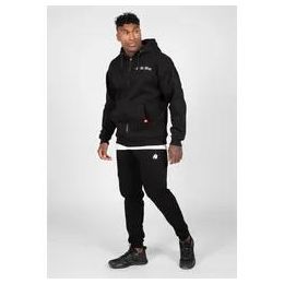 Sweatshirt GORILLA WEAR, Herren, Gr. S, schwarz, 70% Baumwolle, 30% Polyester, bedruckt, normal, Sweatshirts Sweatshirt, mit verstellbarer Kapuze