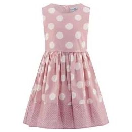 Sommerkleid happy girls, M&auml;dchen, Gr. 134, N-Gr, dusty rose, Web, Obermaterial: 100% Baumwolle. Futter: 100% Baumwolle, bedruckt, gepunktet, Basic kniebedeckend, Rundhals, Kleider Sommerkleid, mit Knopfleiste im R&uuml;cken