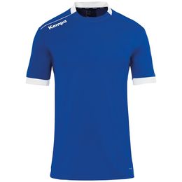 T-Shirt Kempa "Shirt PLAYER TRIKOT Kids", M&auml;dchen, Gr. 128, blau (royal, wei&szlig;), Obermaterial: 100% Polyester PES., Shirts T-Shirt