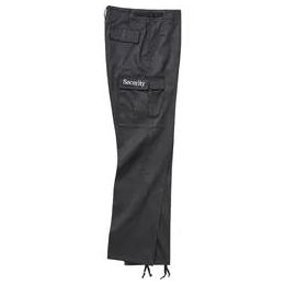 Cargohose BRANDIT "Brandit Herren Security Ranger Cargo Pants", Herren, Gr. XXL, US-Gr&ouml;&szlig;en, schwarz, 80% Polyester, 20% Baumwolle, unifarben, loose fit, Hosen Cargohose