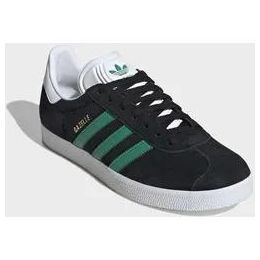 Sneaker Adidas ORIGINALS "GAZELLE", Herren, Gr. 38, core schwarz, bold gr&uuml;n, ftwr wei&szlig;, Leder, Synthetik, Schuhe Sneaker