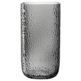 Dekovase Leonardo "Vase MARTELLO", grau, B:15cm H:29cm T:15cm, Glas, Vasen