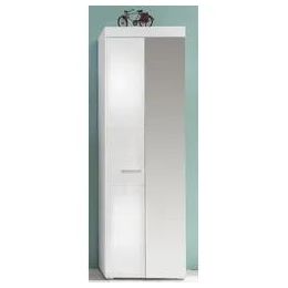 Garderobenschrank Home Affaire "Avena", wei&szlig; matt, wei&szlig; hochglanz, B:62cm H:195cm T:38cm, FSC-zertifizierter Holzwerkstoff, Schr&auml;nke, Garderobenschrank, Flurschrank mit Spiegelt&uuml;r - (B/T/H) 80/12/72 cm