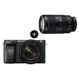 Sony Systemkamera "Set: SEL70350G Objektiv + Alpha 6400AMB APS-C", schwarz, B:12cm H:6,69cm T:5,97cm, Fotokameras, E-Mount Systemkamera, 24 Megapixel, 4K Video, 180 Klapp-Display