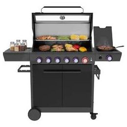 Gasgrill El Fuego "Key West", grau, schwarz, B:150,5cm H:116,5cm T:58cm, Grills, 22 kW (6 Brenner je 3,0 kW + 1 Turbobrenner 4,0 kW)