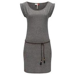 Shirtkleid Ragwear "Tag", Damen, Gr. M (38), Normalgr&ouml;&szlig;en, grau, 50% Polyester, 38% Baumwolle, 12% Viskose, bequem ca. Mitte Oberschenkel, Rundhals, &Auml;rmel ohne &Auml;rmelschlitz krempelbar, Kleider Shirtkleid, leichtes Jersey-Kleid in melierter Optik
