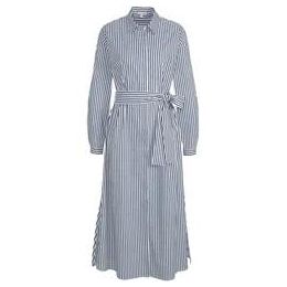 Midikleid Alba Moda "Kleid Kleid", Damen, Gr. 40, N + K Gr, blau (marine, wei&szlig;), Obermaterial: 76% Baumwolle CO. 22% Polyester PES. 2% Elasthan EL., Modern, figurbetont, Kleider Midikleid