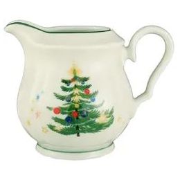 Milchbeh&auml;lter Seltmann Weiden "Brotteller Marieluise Weihnachten &oslash; 17,1 cm wei&szlig;-gr&uuml;n", bunt (wei&szlig;, gr&uuml;n), B:7,7cm H:8,6cm, Milchbeh&auml;lter