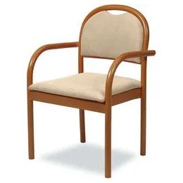 Armlehnstuhl Home Affaire "ROMA, Stuhl, Armlehnstuhl, Sessel, Komfortsessel, Made in Italy", buchenatur, beige, buche natur, beige, B:58cm H:86cm T:54cm, Massivholz, St&uuml;hle, Armlehnstuhl, Stapelbar,Fleckenabweisendes Gewebe,Massivholz,Ma&szlig;e B/T/H: 58/54/86 cm