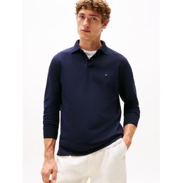 Langarm-Poloshirt Tommy Hilfiger "1985 REGULAR LS POLO", Herren, Gr. S, blau (desert sky), Piqu&eacute;, Obermaterial: 96% Baumwolle, 4% Elasthan, normal, Rippb&uuml;ndchen, Shirts
