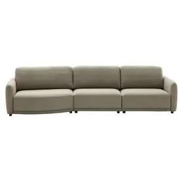 Sch&ouml;ner Wohnen 3-Sitzer "Wonder, Modernes Design mit sanfter Rundung", beige, B:349cm H:86cm T:125cm, 99% Polyester, 1% Polyacryl, SCH&Ouml;NER WOHNEN-KOLLEKTION, Sofas, Organische Form, Kammerkissen-Komfort & XXL-Ma&szlig;e