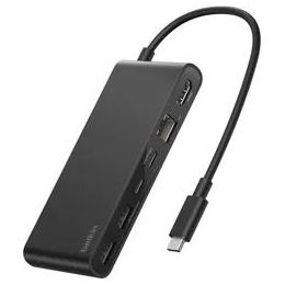 Belkin Laptop-Dockingstation "Connect 8-in-1 USB-C Hub mit Dual USB-C Ports", schwarz, B:10mm H:2mm T:14,5mm, Dockingstationen