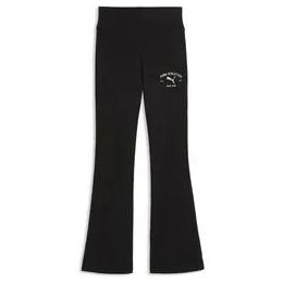 Leggings Puma "CLASS HIGH-RISE FLARED LEGGINS", Damen, Gr. M, N-Gr, Puma schwarz, Jersey, Obermaterial: 95% Baumwolle, 5% Elasthan, unifarben, schmal normal, Hosen Leggings, aus Baumwollmischung, schmale Passform, sportlicher Stil