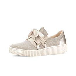 Sneaker Gabor "Sneaker low", Damen, Gr. 37, gold, Schuhe Sneaker