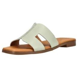Pantolette OH MY SANDALS "Oh My Sandals Pantoletten Leder", Damen, Gr. 38, mint, Leder, Schuhe Pantolette