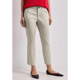 7/8-Hose Street One, Damen, Gr. 44, L&auml;nge 26, cobble stone, Web, 97% Baumwolle, 3% Elasthan, unifarben, comfort fit 7/8-L&auml;nge, Hosen 7/8-Hose, 4-Pocket Style