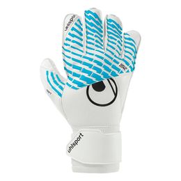 Torwarthandschuhe Uhlsport "Torwarthandschuhe FM Cybertec Soft Pro Kids", Kinder, Gr. 6, wei&szlig;, cyberblau, schwarz, Obermaterial: 81% Gummi rubber. 13% Polyester PES. 6% Nylon NY., Handschuhe