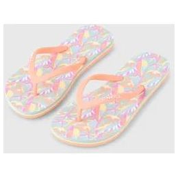 O`Neill Zehentrenner O'NEILL "PROFILE GRAPHIC SANDALS", M&auml;dchen, Gr. 32, gr&uuml;n wmns tropicana, Synthetik, Schuhe Zehentrenner, f&uuml;r Kinder und Jugendliche, Sommerschuh, mit Gummi-Laufsohle