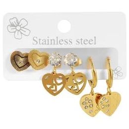 Adelia&acute;s Kettenanh&auml;nger ADELIA ́S "Damen Anh&auml;nger &ndash; Herzanh&auml;nger aus Edelstahl", gold, Schmuckanh&auml;nger, Damen, Edelstahl, Kettenanh&auml;nger, Sch&ouml;ne Geschenkidee zum Jubil&auml;um