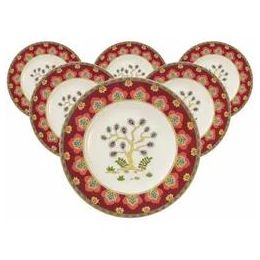 Villeroy & Boch Brotteller VILLEROY & BOCH "Brotteller Samarkand Rubin &oslash; 16,4 cm 6er Set bunt", bunt, L:16,4cm, Speiseteller