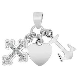 Adelia&acute;s Kettenanh&auml;nger ADELIA ́S "Damen Anh&auml;nger &ndash; Kreuz Kreuzanh&auml;nger aus 925 Silber", silber, Schmuckanh&auml;nger, Damen, Silber 925 (Sterlingsilber), Kettenanh&auml;nger, Eine sch&ouml;ne Geschenkidee f&uuml;r jeden Anlass