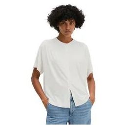 Marc O'Polo Kurzarmshirt MARC O'POLO "aus LENZINGTM ECOVEROTM", Damen, Gr. L, wei&szlig; cotton, Obermaterial: 94% Viskose, 6% Elasthan, unifarben, regular fit, normaler Saum, Shirts