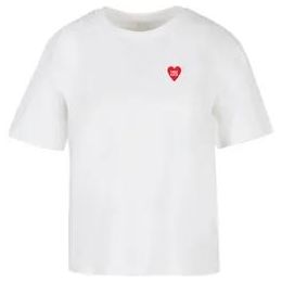 T-Shirt MISS TEE "Miss Tee Tr&egrave;s Cool Tee", Damen, Gr. XS, wei&szlig;, 100% Baumwolle, bedruckt, oversize, Rundhals, Shirts T-Shirt
