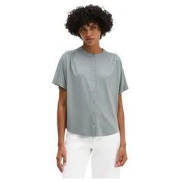 Marc O'Polo Kurzarmshirt MARC O'POLO "aus LENZINGTM ECOVEROTM", Damen, Gr. L, quiet sea, Obermaterial: 94% Viskose, 6% Elasthan, unifarben, regular fit, normaler Saum, Shirts