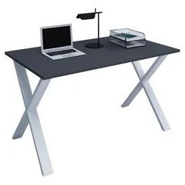 Schreibtisch Vcm "Schreibtisch B&uuml;rotisch Computertisch 80x50 Lona X", schwarz (silber, anthrazit), B:80cm T:50cm, Tische, Schreibtisch