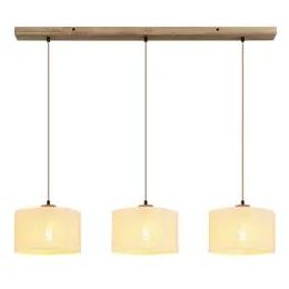 NOWA H&auml;ngeleuchte "JULE", braun, 3, &Oslash; 25cm H: 120cm, 1 Stk., Leuchten, H&auml;ngeleuchte mit Leinen, nat&uuml;rliches Design, warm & gem&uuml;tlich, H&auml;ngeleuchte
