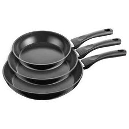 Pfannen-Set HENCKELS BY ZWILLING "Sleek", schwarz, B:28,9cm H:7,6cm L:47,6cm &Oslash;:28cm, Pfannen, Keramikbeschichtung, Soft-Touch-Griff, leicht, Induktionsgeeignet
