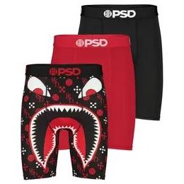 Boxershorts PSD "3 PACK - WF LUX RED Herren", Herren, Gr. S, multi, 90% Polyester, 10% Elasthan, Unterhosen