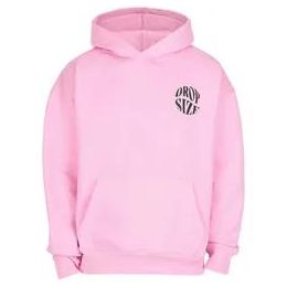Kapuzensweatshirt DROPSIZE "Dropsize CIRCLE HOODIE", Herren, Gr. S, pink, 70% Baumwolle, 30% Polyester, Sweatshirts