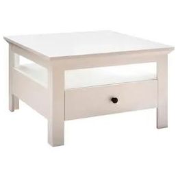 Couchtisch Home Affaire "&Ouml;rebro", wei&szlig;, B:70cm H:45cm T:70cm, Tische, Couchtisch Eckige Couchtische Holz-Couchtische, Couchtisch mit Schubkasten & Vollauszug - (B/T/H) 70/70/46 cm